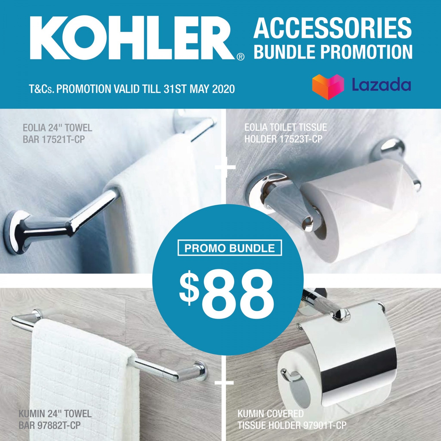 Introducing KOHLER Kumin and Eolia bathroom accessories collection ...